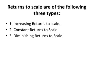 Law of returns to scale | PPTX