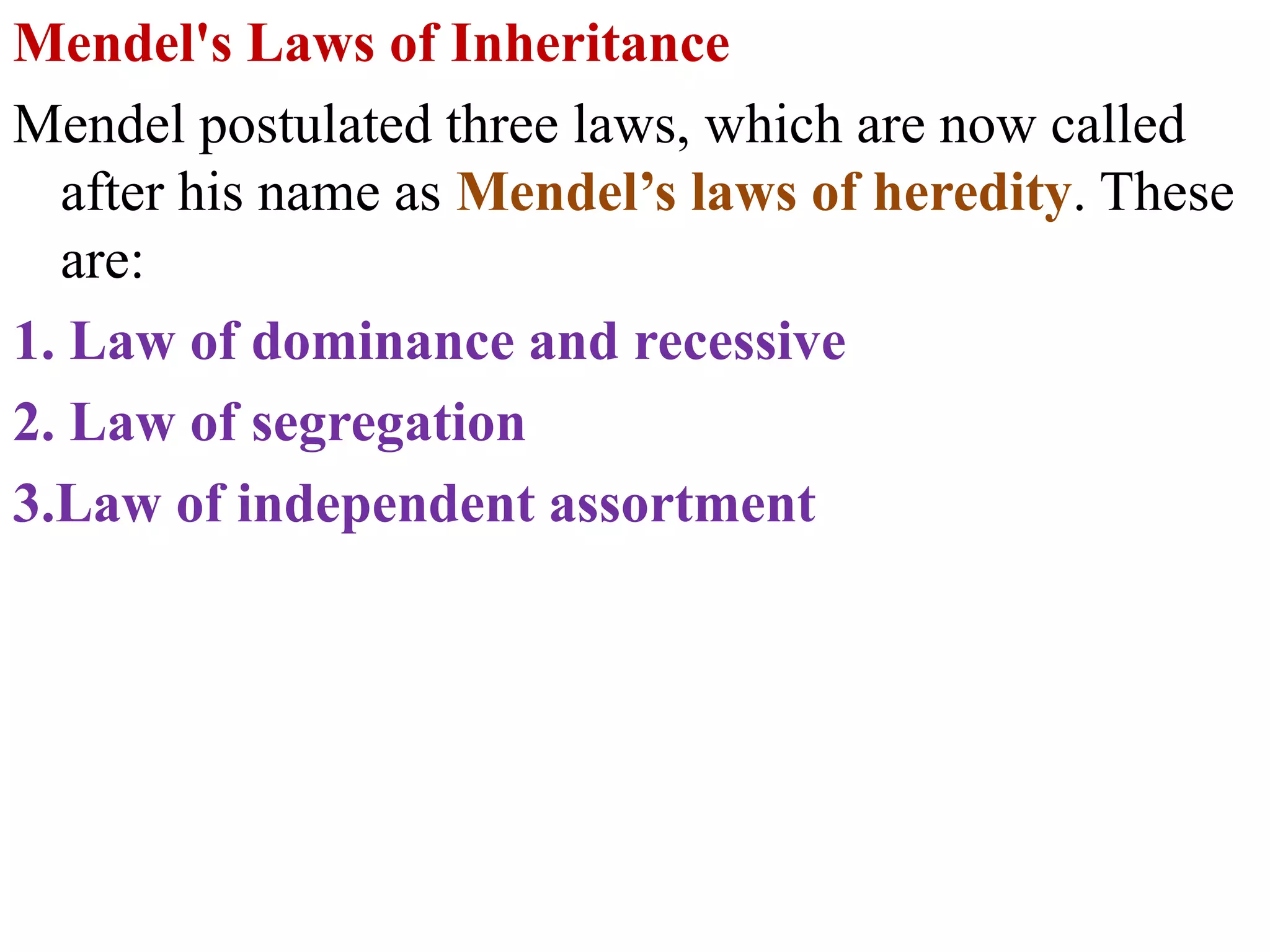 Law of segregation | PPTX