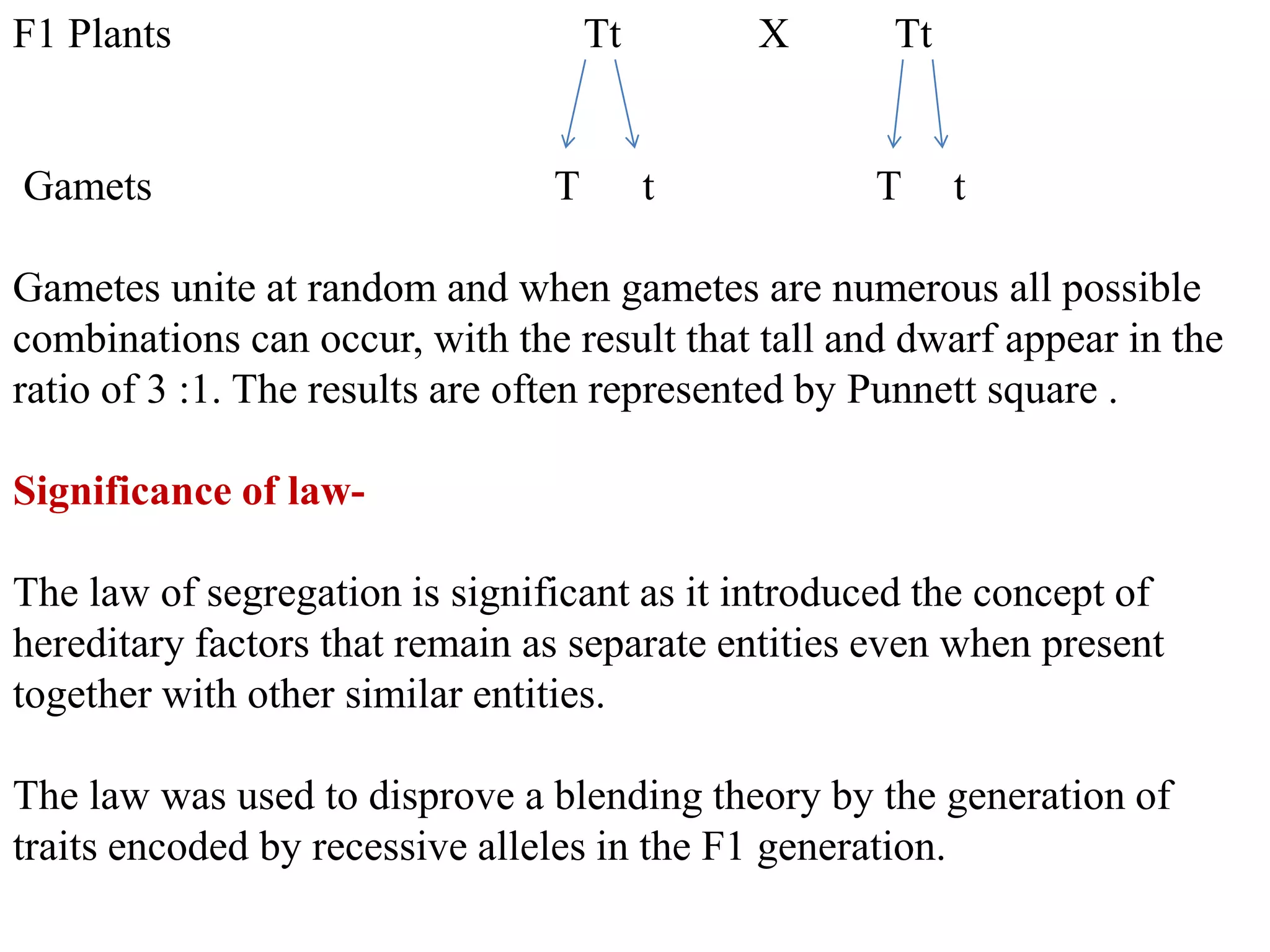 Law of segregation | PPTX