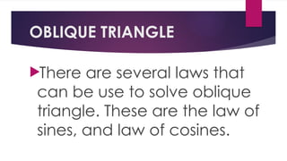 Law of Sine - Definition of Oblique Triangle and the Step by step ...