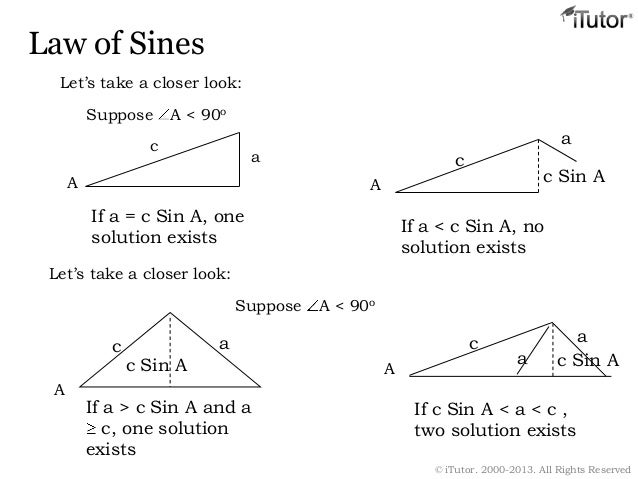 Law of sine and cosines