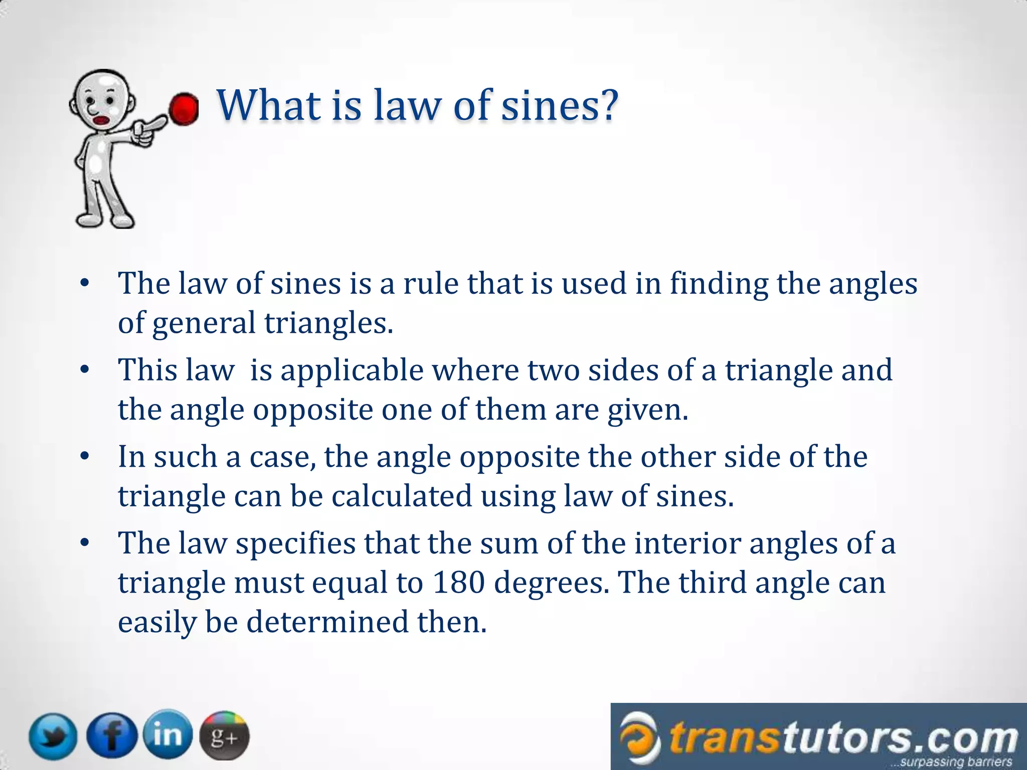 Law of sines | PPTX