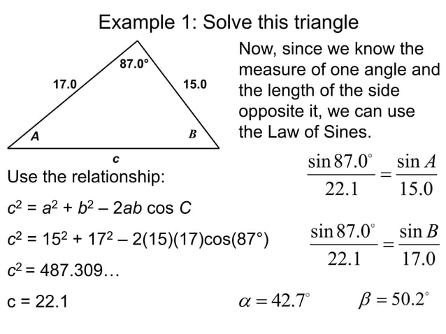 The law of sines and cosines power point | PPT