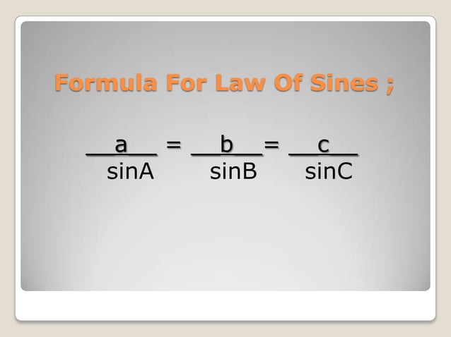 Law Of Sines; Powerpoint | PPTX | Physics | Science