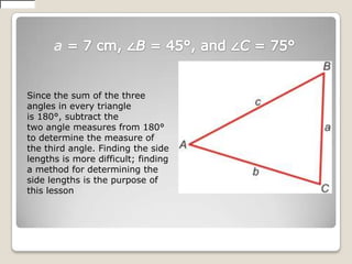 Law Of Sines; Powerpoint | PPTX