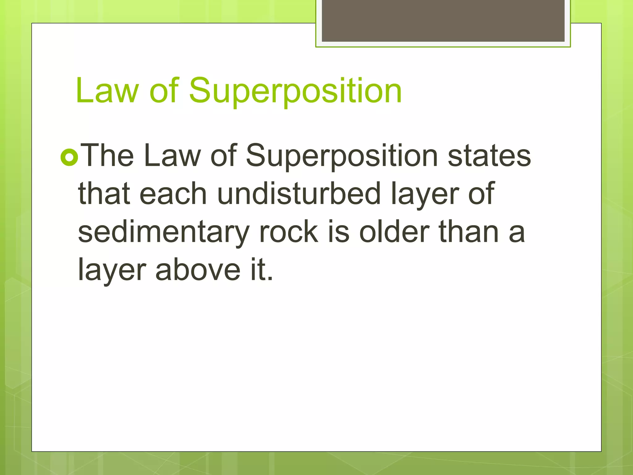 Law of superposition ppt | PPTX
