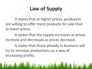 Law of supply | PPT