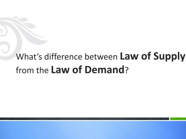 Law of supply | PPT