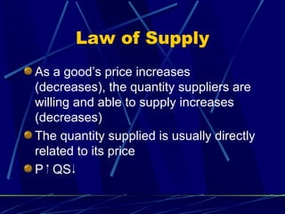 Law of supply | PPT
