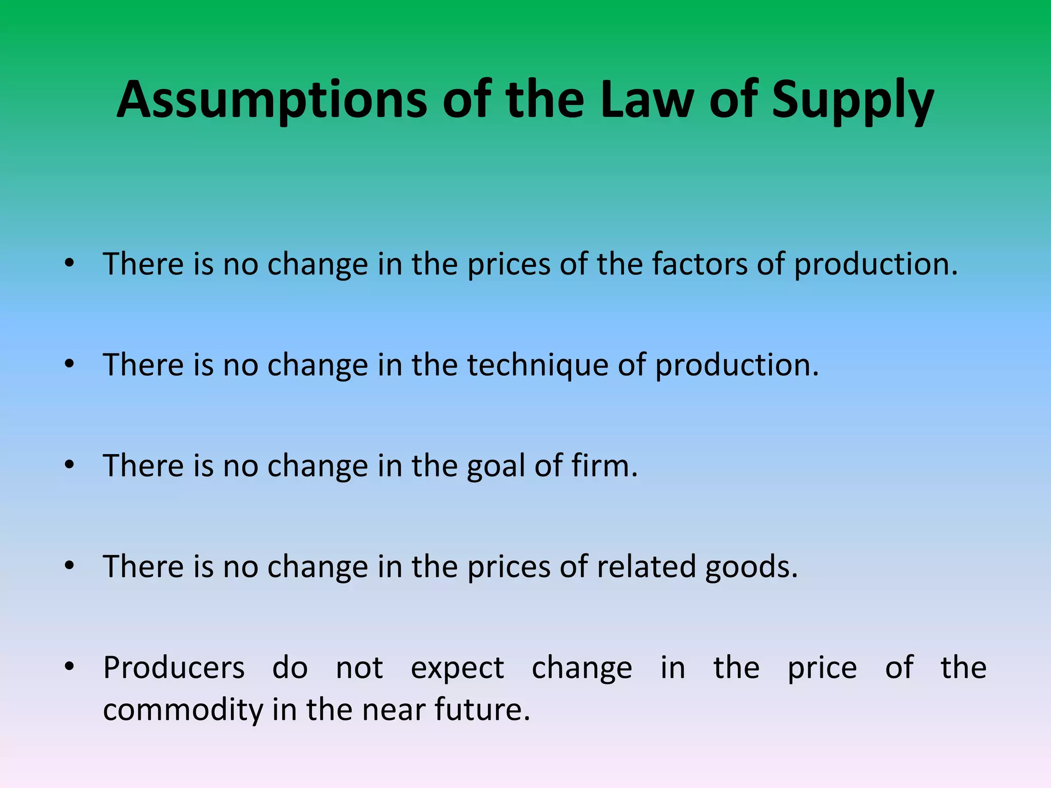 Law of supply | PPTX