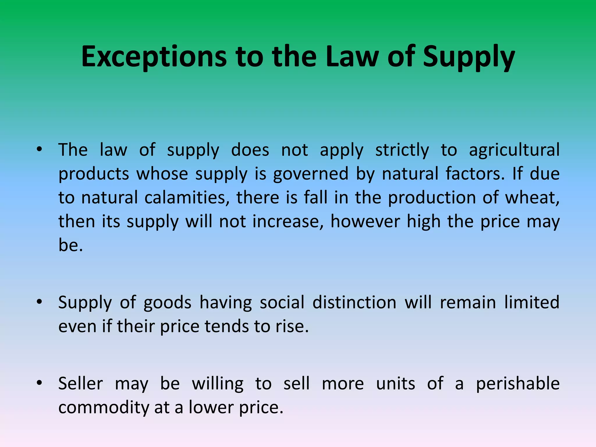 Law of supply | PPTX