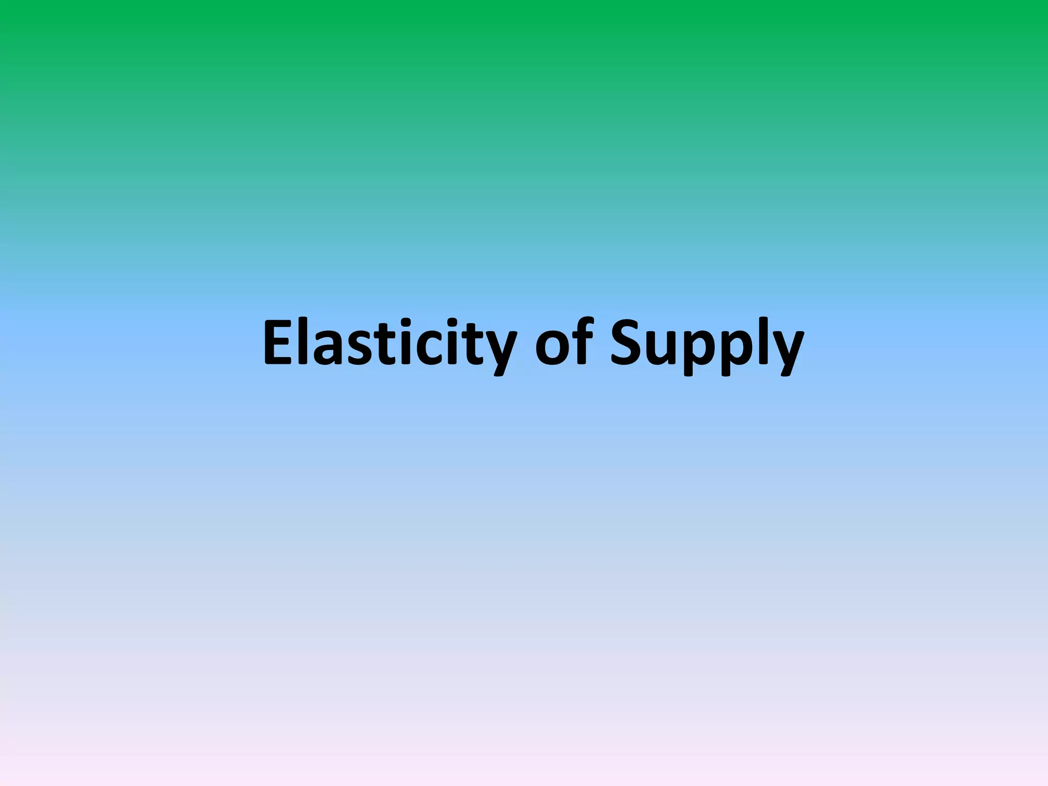Law of supply | PPTX
