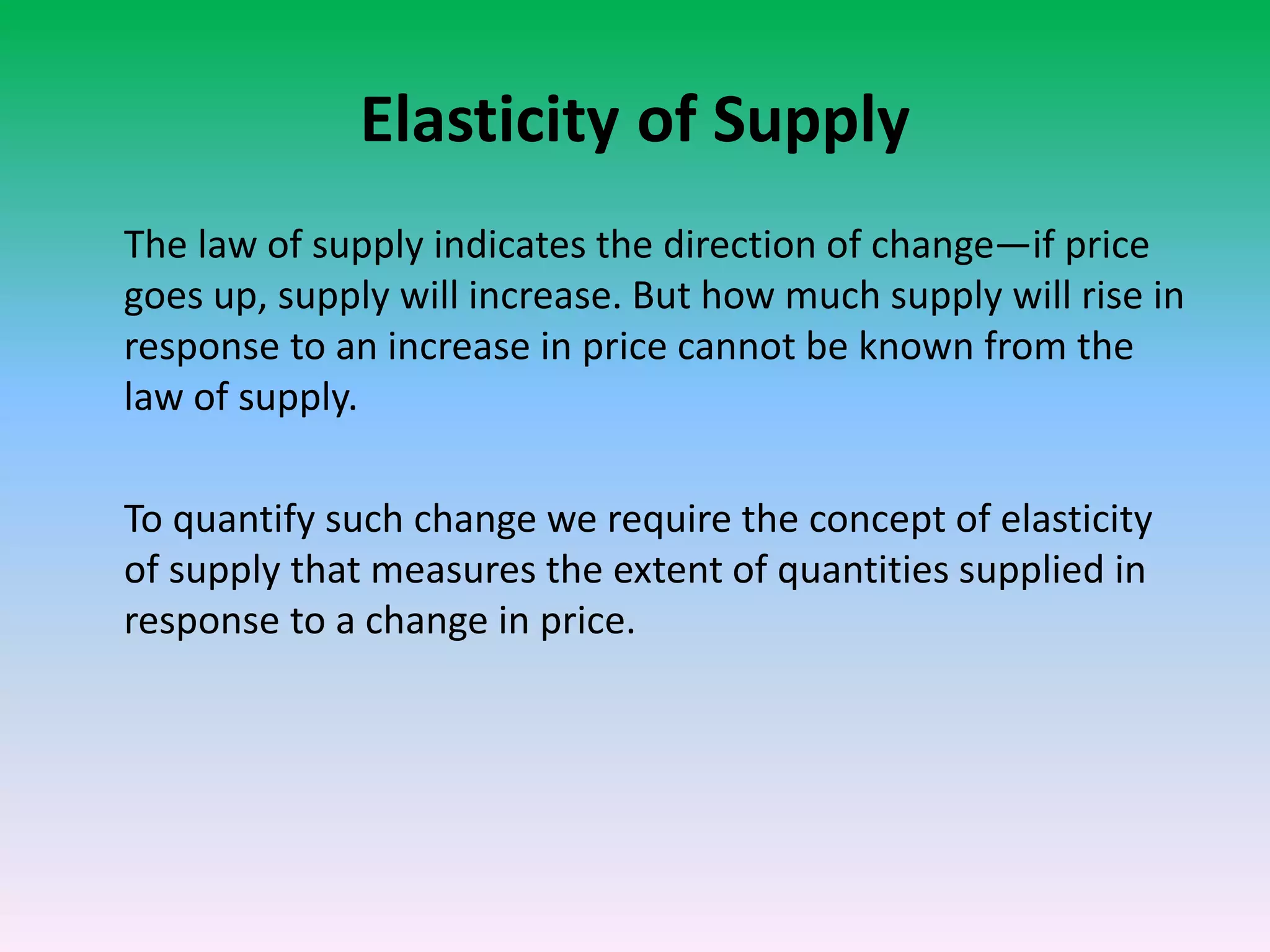 Law of supply | PPTX