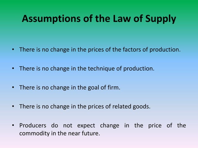 Law of supply | PPTX | Commodities | Economy