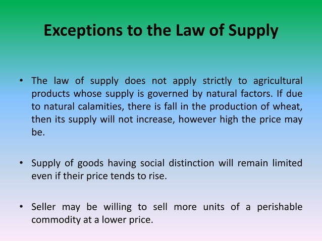 Law of supply | PPTX | Commodities | Economy