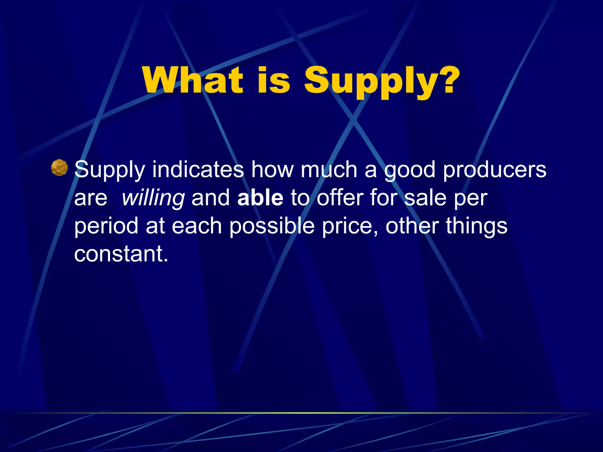 Law of supply | PPT
