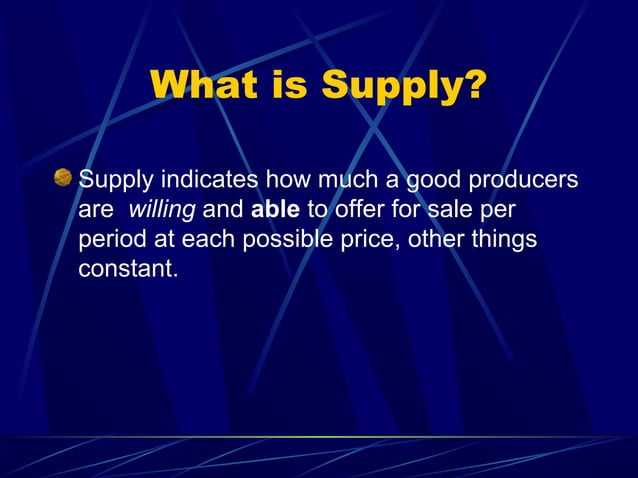 Law of supply | PPT
