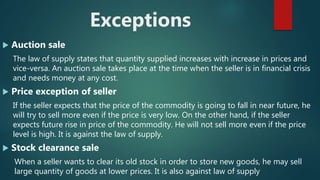 Law of supply with exceptions | PPTX