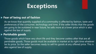 Law of supply with exceptions | PPTX