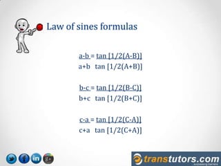 Law of tangent | PPTX