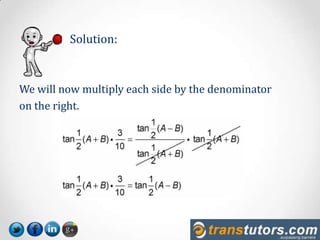 Law of tangent | PPTX