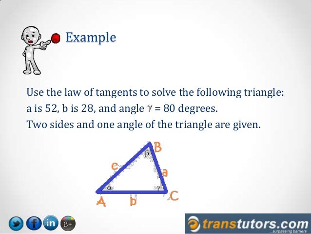 Law of tangent