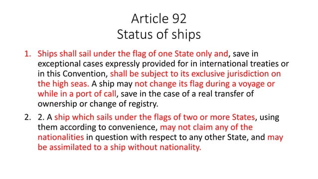 Law of the maritime law sea Module-V.pptx