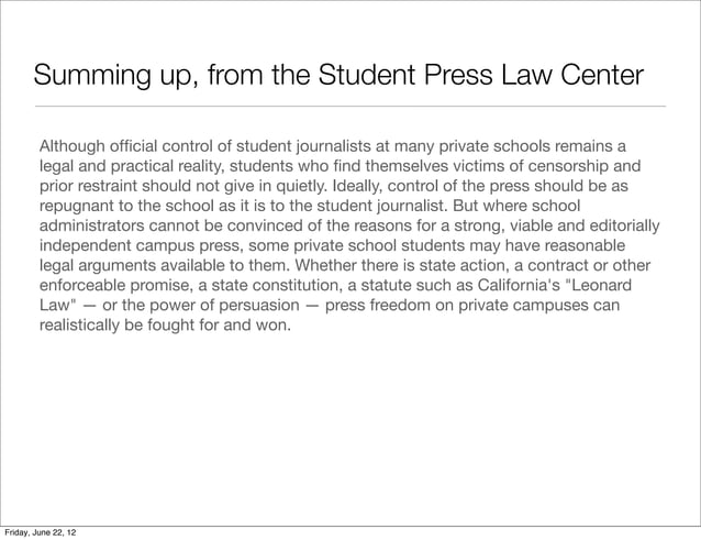 Law of the student press 2 nbtb | PPT