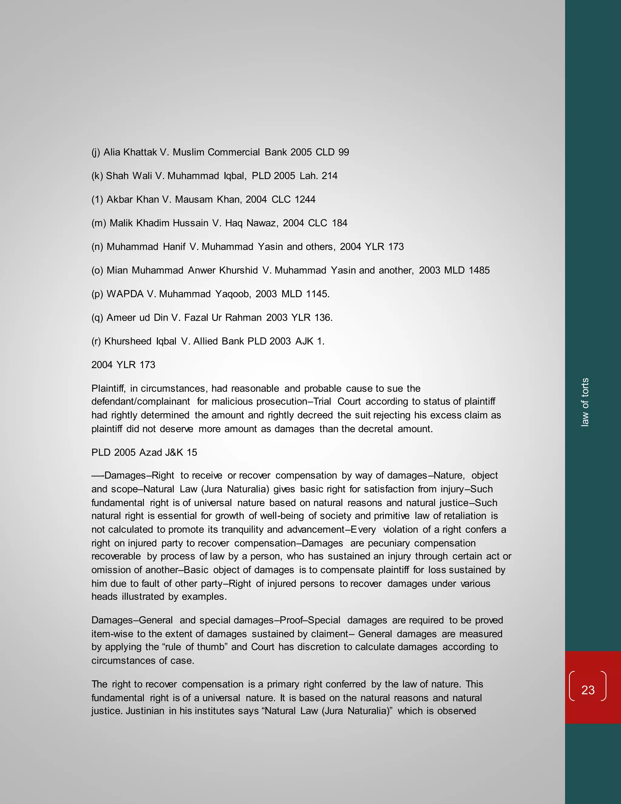 Law of tort in pakistan | DOCX