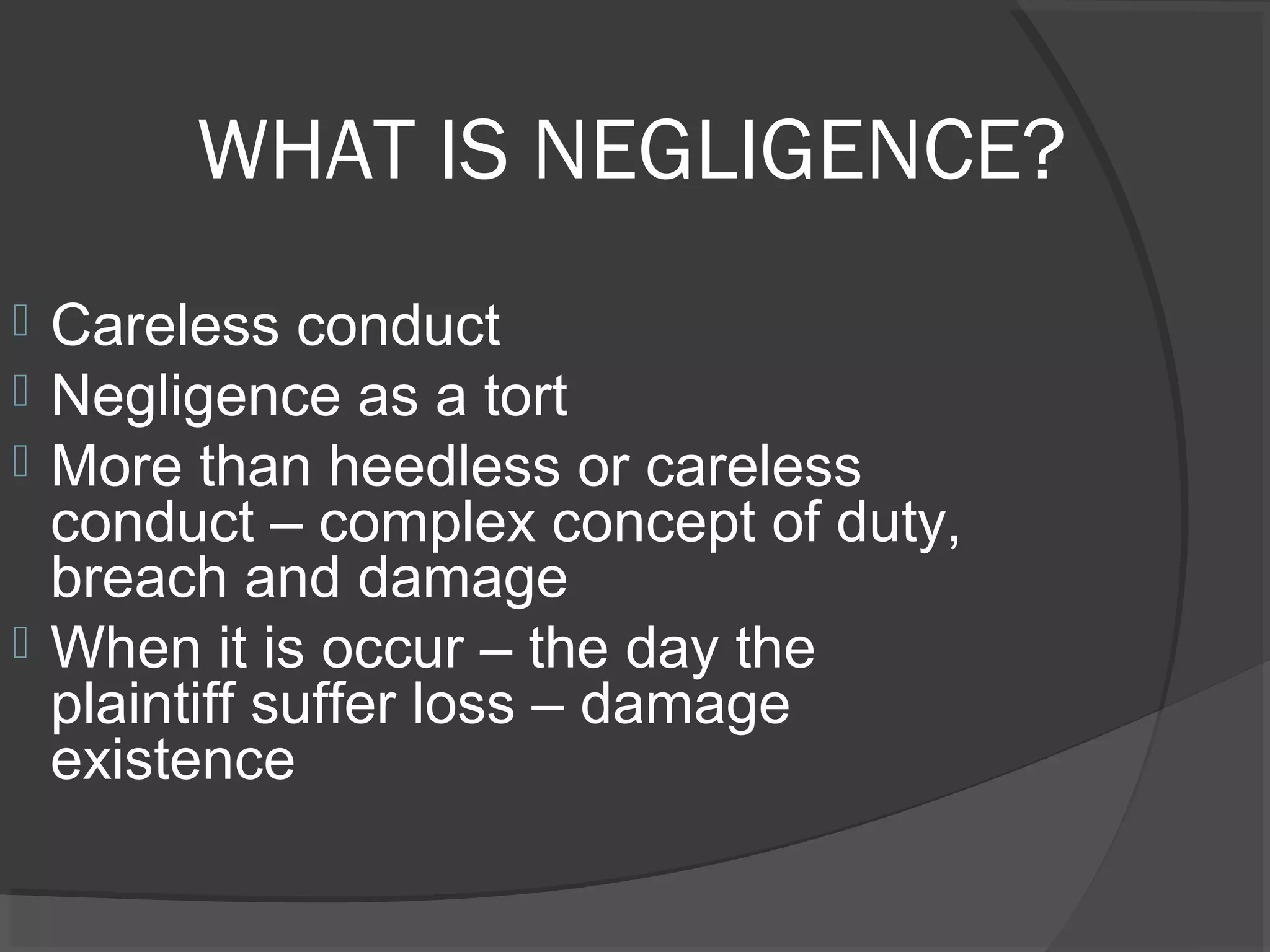 EUT440 LAW 3 (Negligence) | PPT