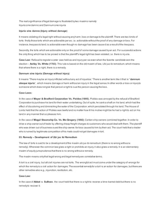 Law of torts notes | DOCX