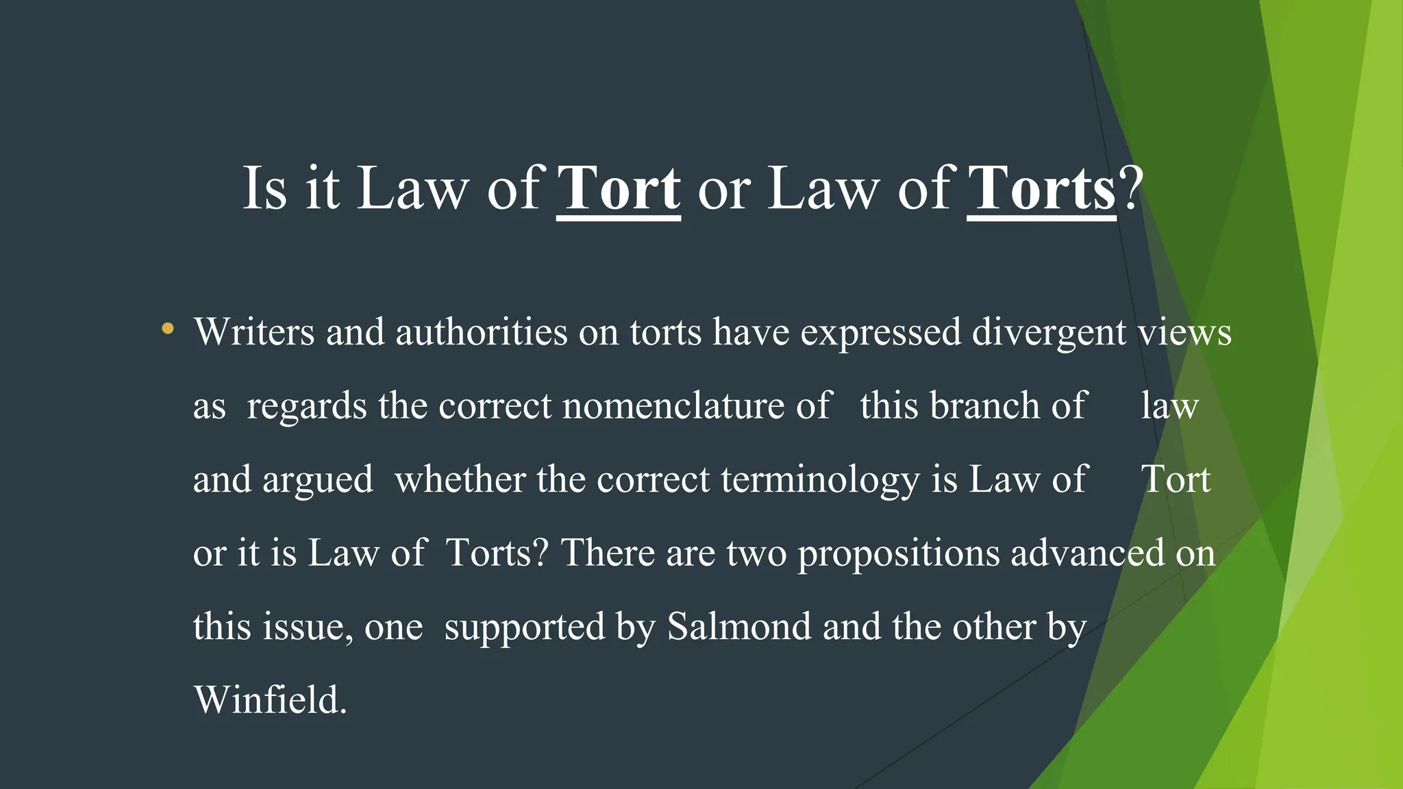 LAW OF TORTS LAW OF TORTS LAW OF TORTS LAW OF TORTS | PPTX