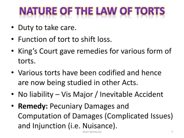Law of torts Introduction | PPTX | Law