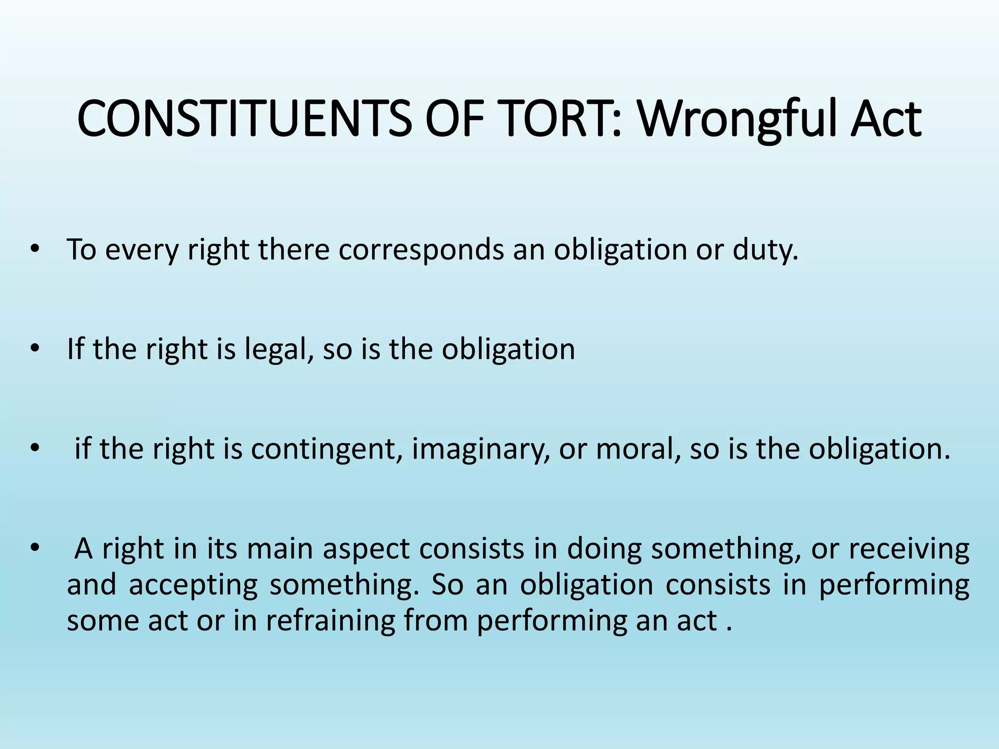 An Introduction To Law Of Torts Meaning Nature And Essential Elements