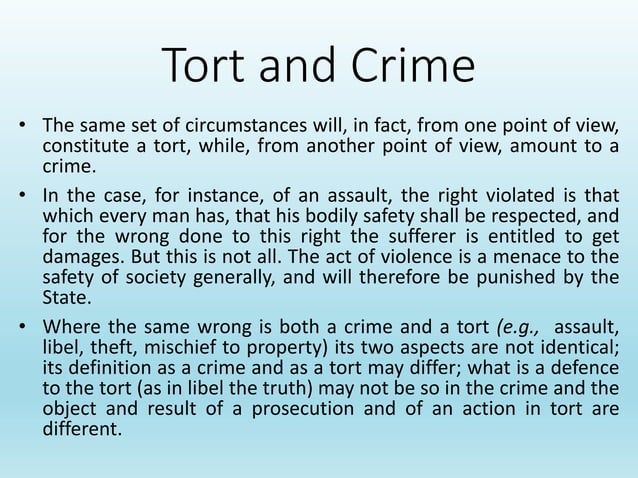 An Introduction to Law of Torts: Meaning, Nature and Essential elements ...