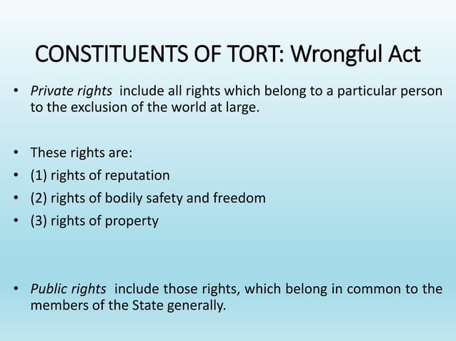 An Introduction to Law of Torts: Meaning, Nature and Essential elements ...