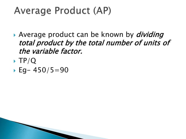 Law of variable proportion | PPTX