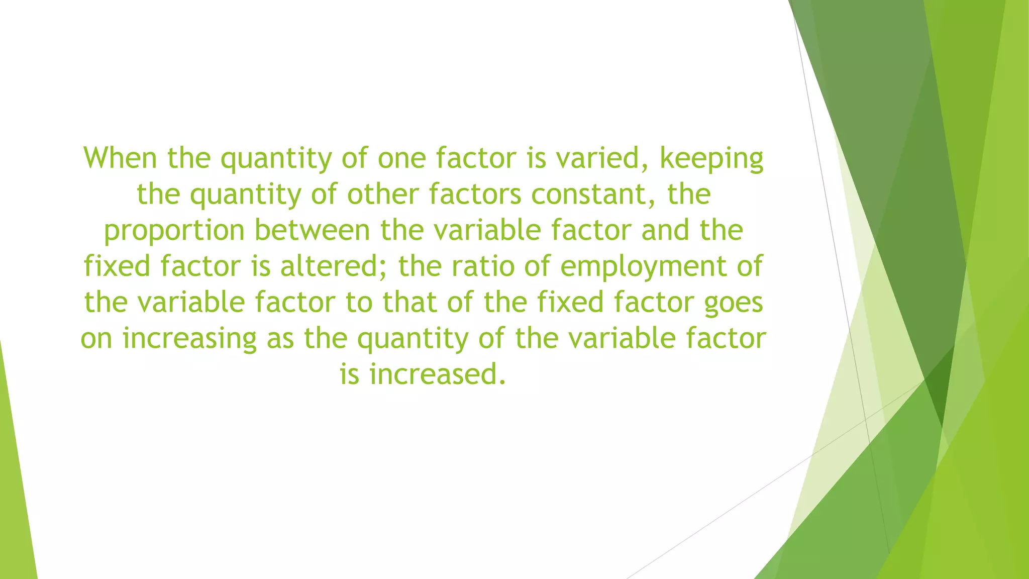 Law of variable proportion | PPTX