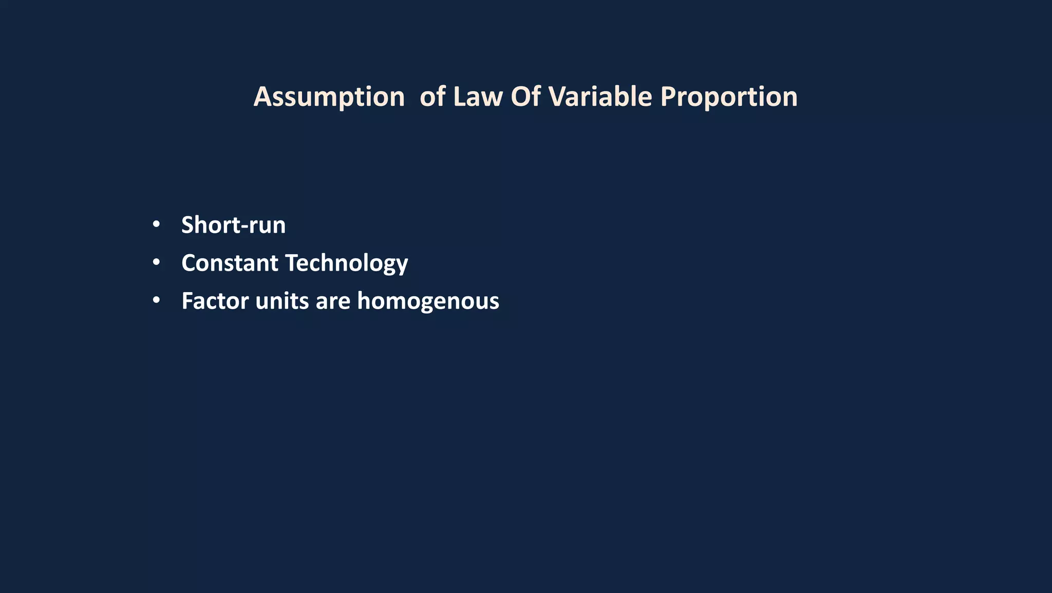 Law of variable proportion and law of return to scale | PPTX