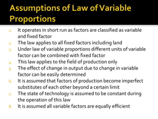Law of variable proportions | PPSX