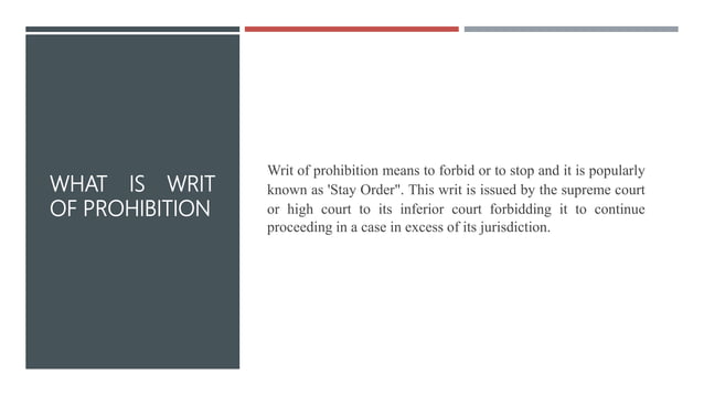 Law of writ | PPT