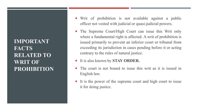 Law of writ | PPT