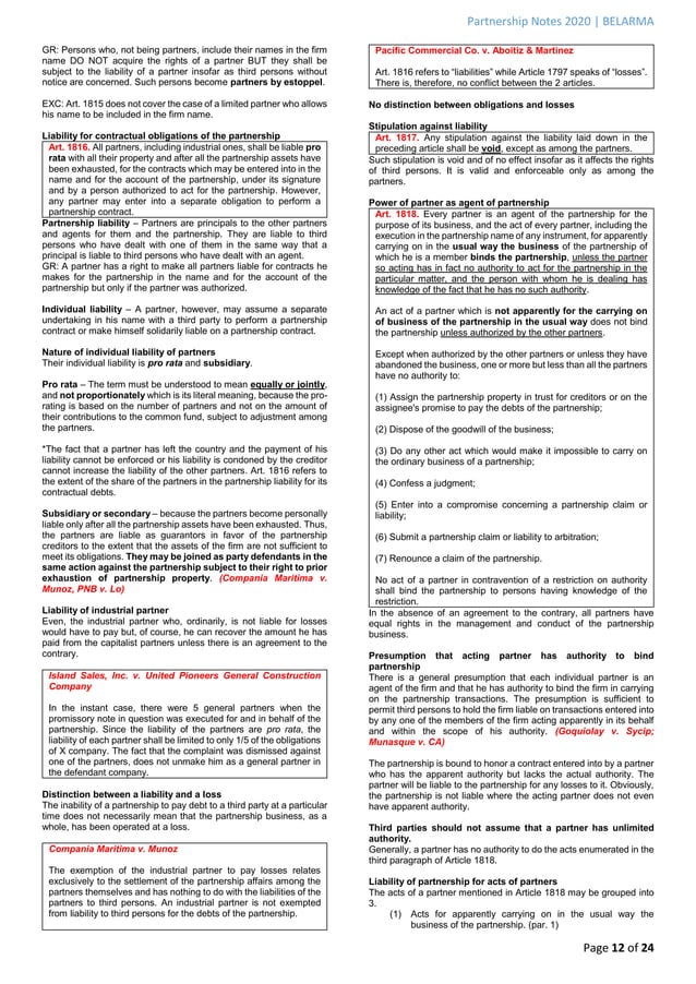 Law on partnership notes | PDF | Marriage and Civil Unions | Family and ...