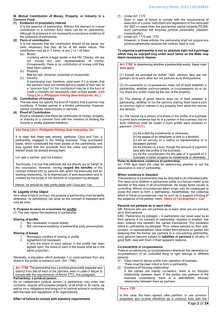 Law on partnership notes | PDF