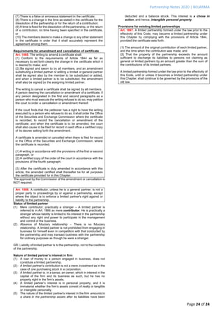 Law on partnership notes | PDF