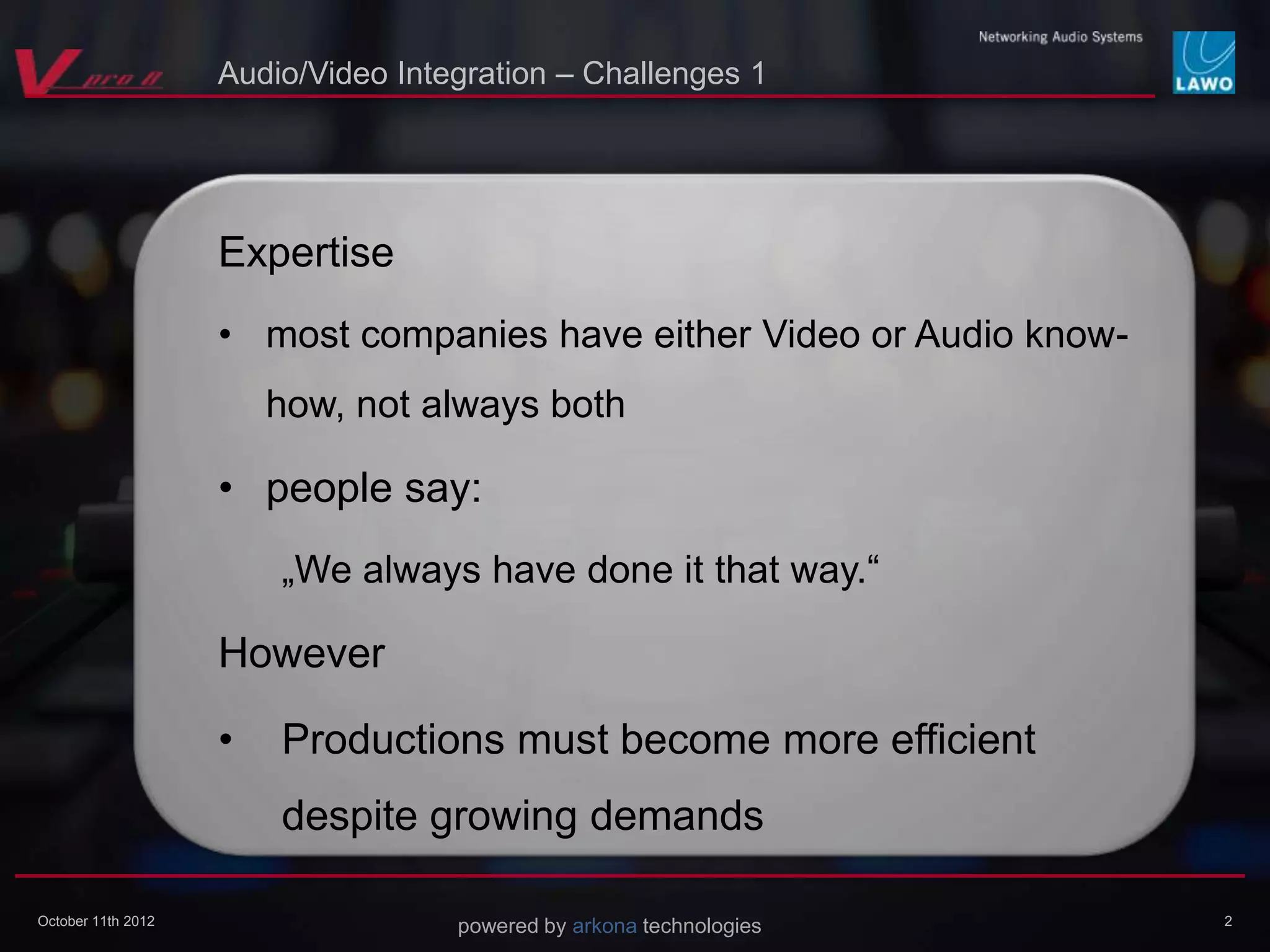 Lawo V_Pro8 Presentation - more | PPT