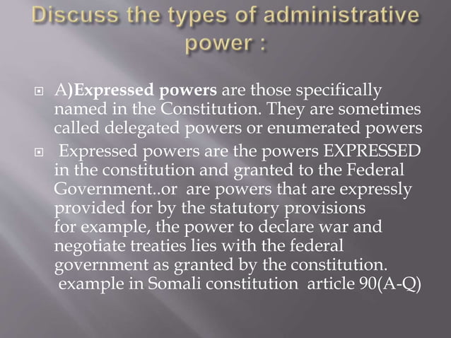 adminstrative powers | PPT
