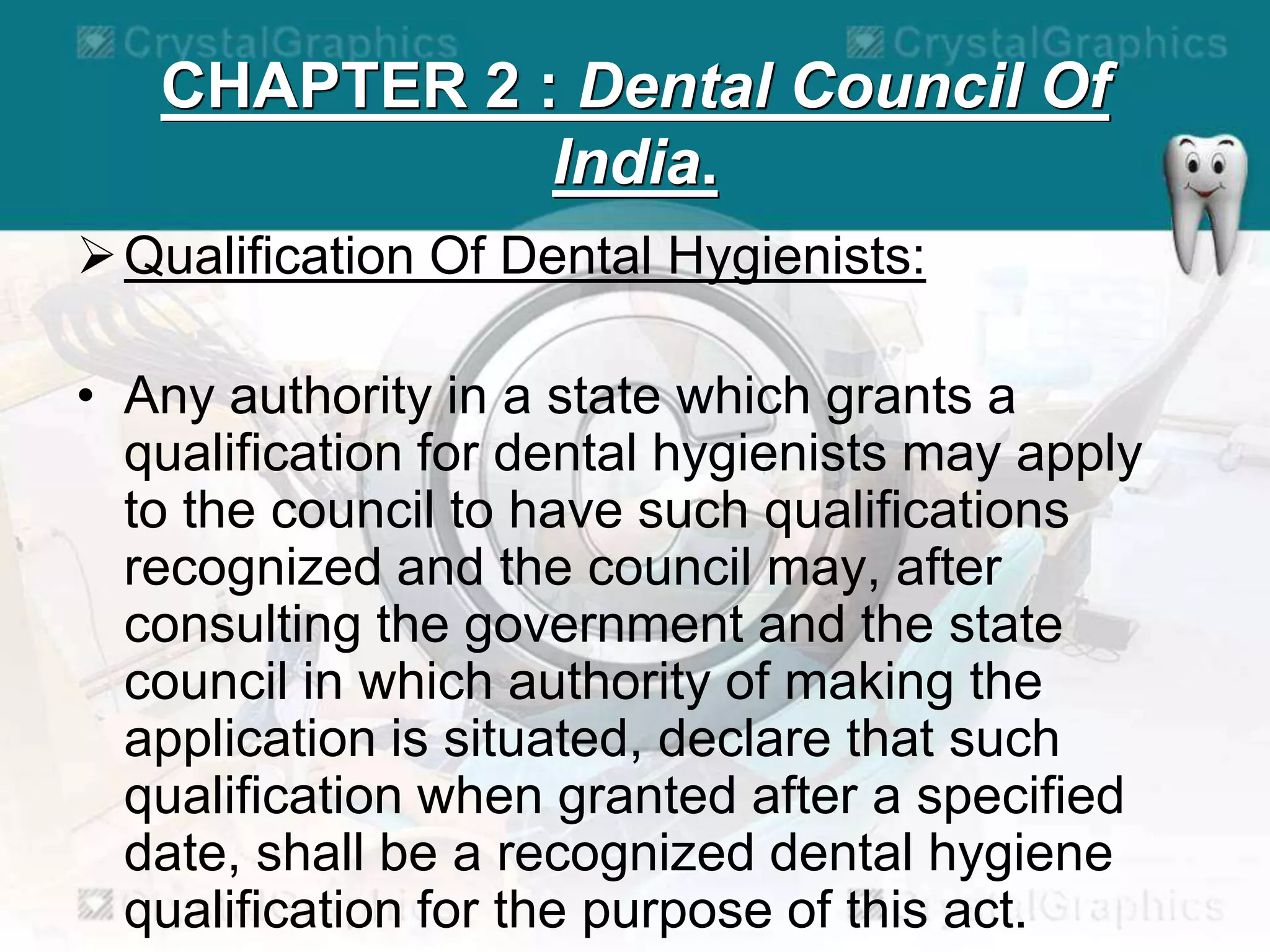 The dentist act 1948 | PPTX