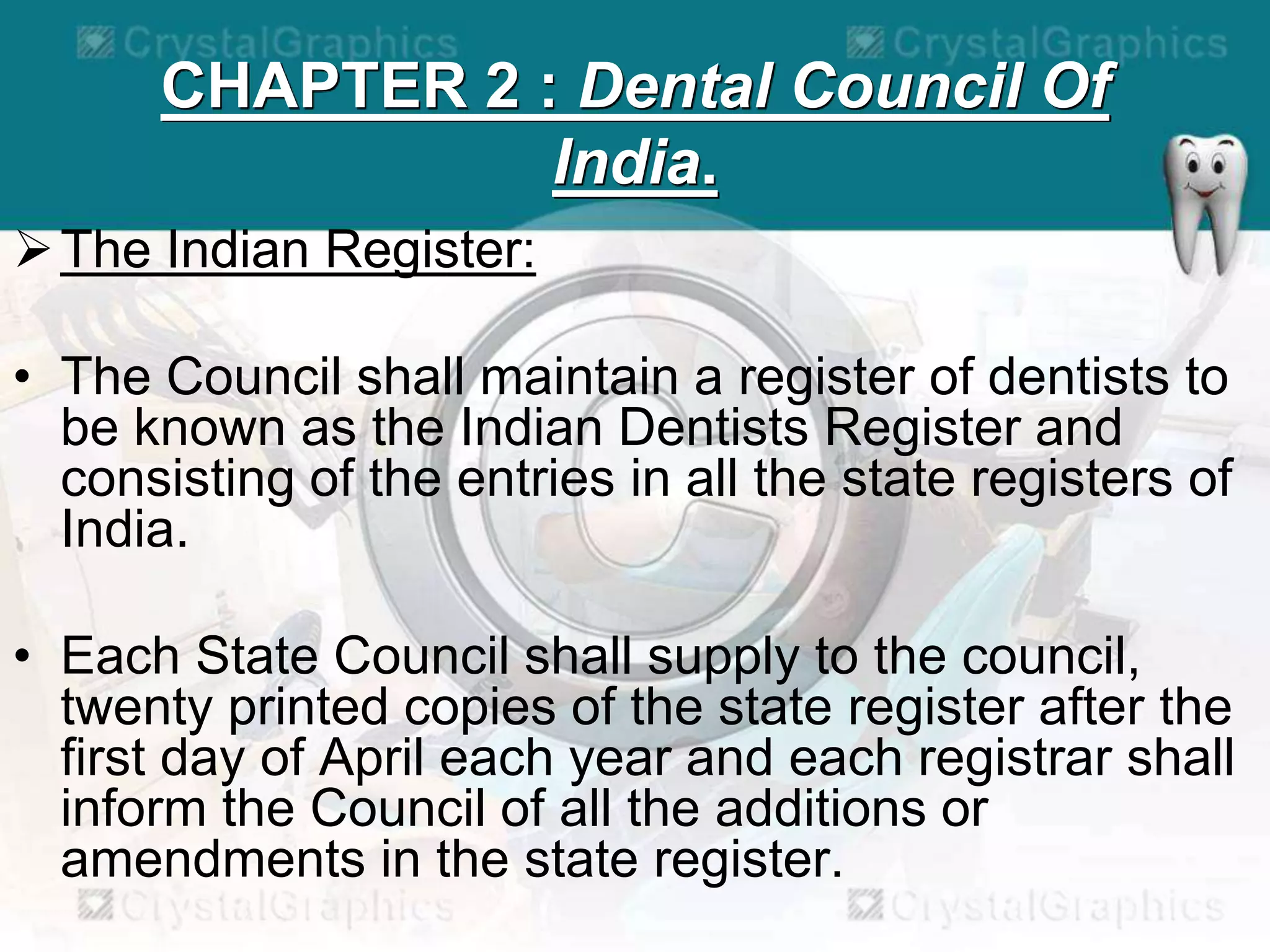 The dentist act 1948 | PPTX