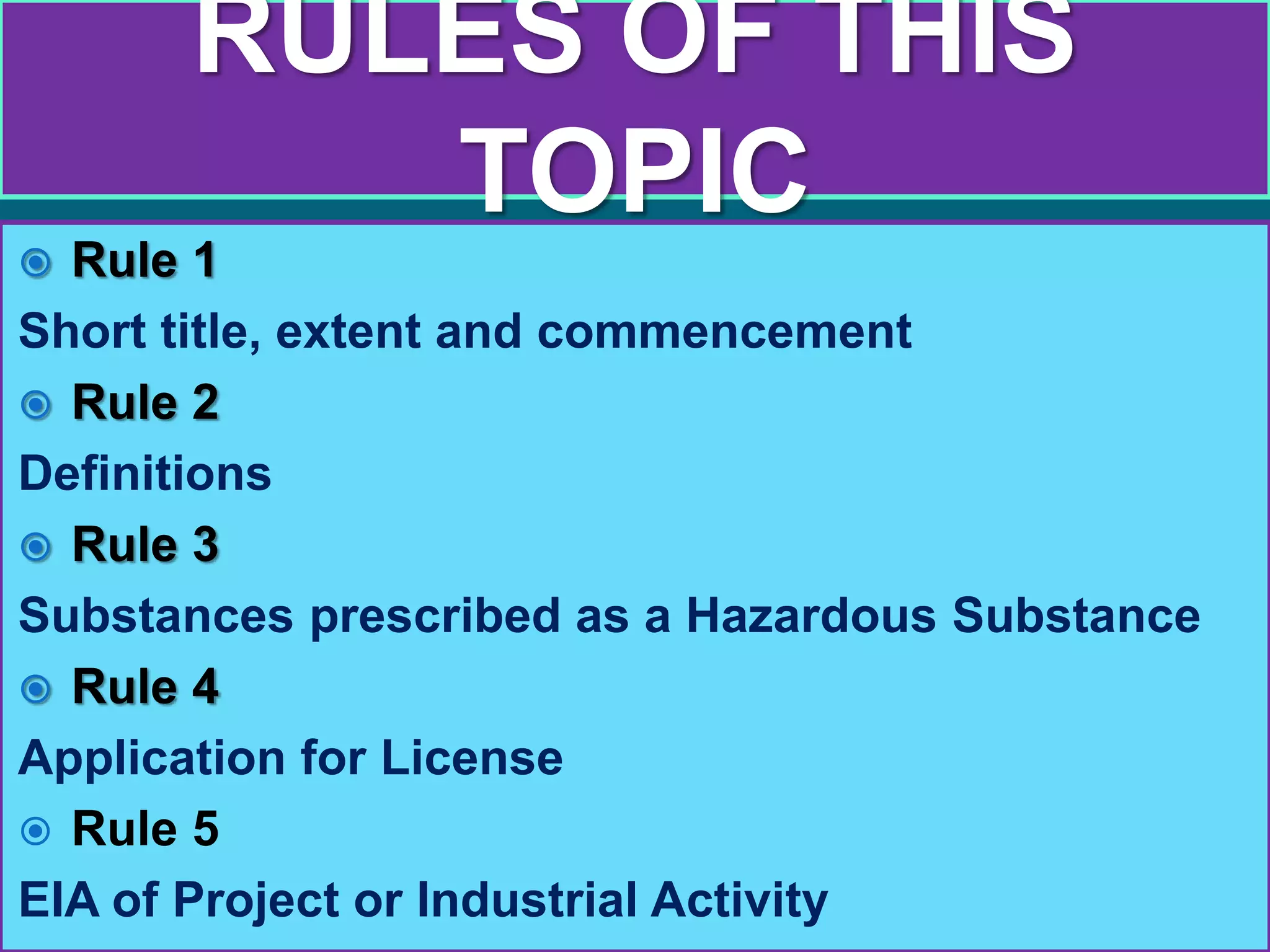 HAZARDOUS SUBSTANCE RULES, 2003 by Muhammad Qasim, Aroj Bashir ...